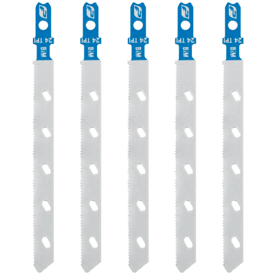 24TPI Fine Cut All Purpose Jigsaw Blade 5 Pack