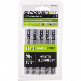 Powerfit 10 Piece HCS Wood Jigsaw Blade Set