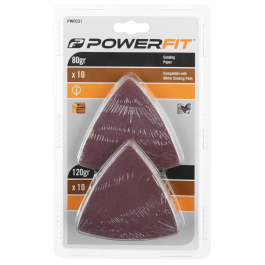 PowerFit 20pcs 80mm sanding paper set